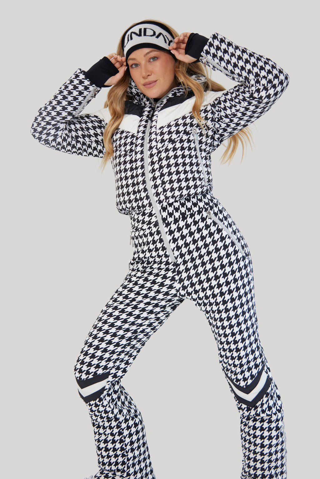 Chevron Ski Suit - Houndstooth – My Sunday Ski