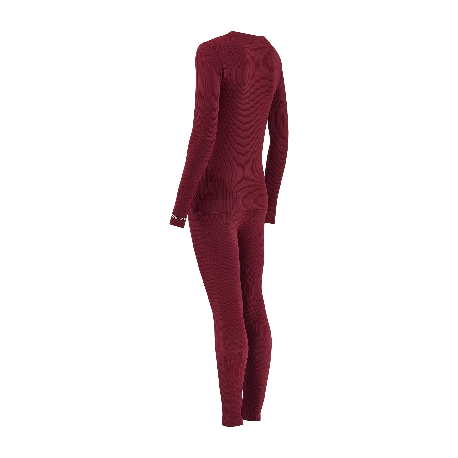 Ribbed Base Layer Set - Cabernet – My Sunday Ski