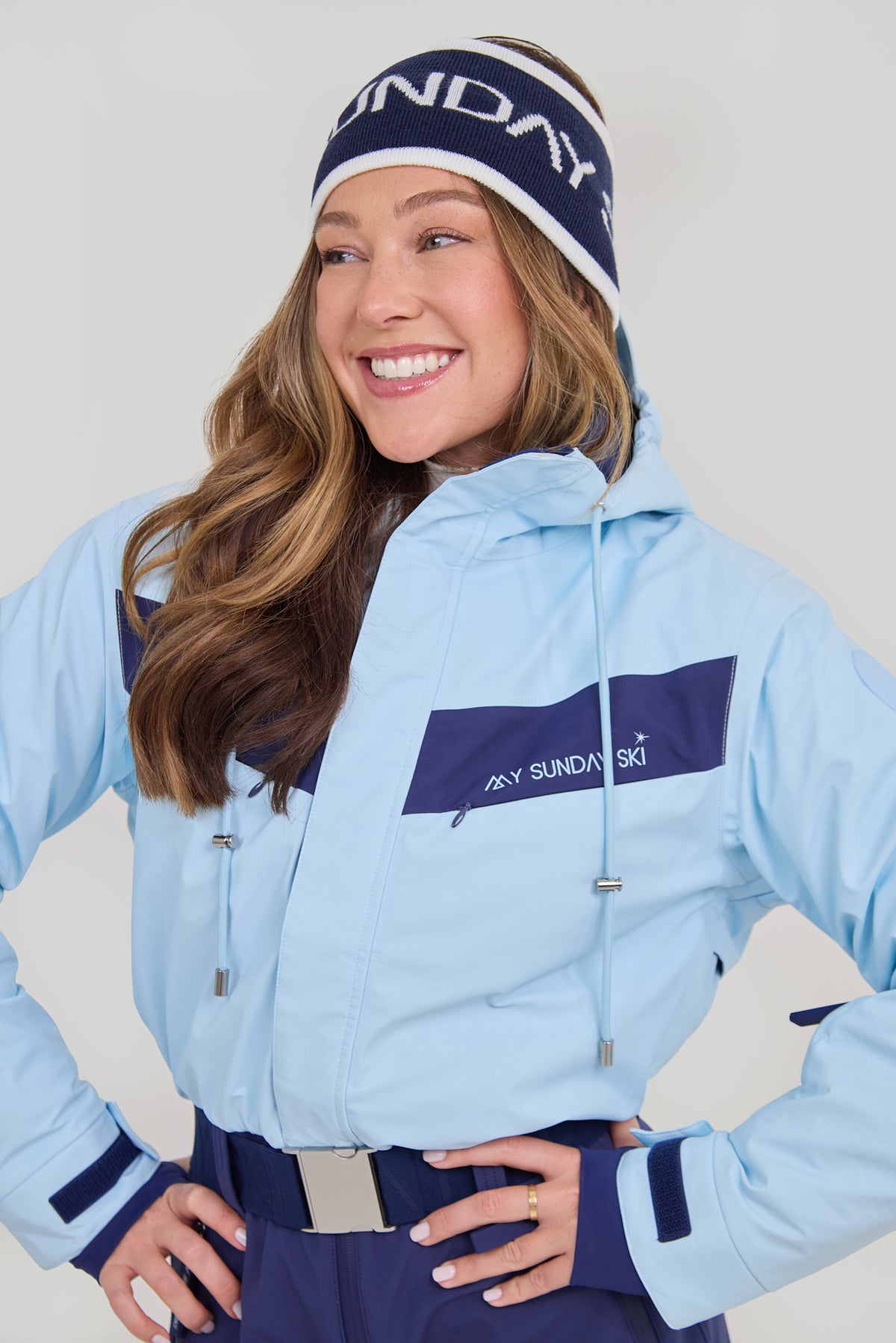Headband - Navy Logo – My Sunday Ski