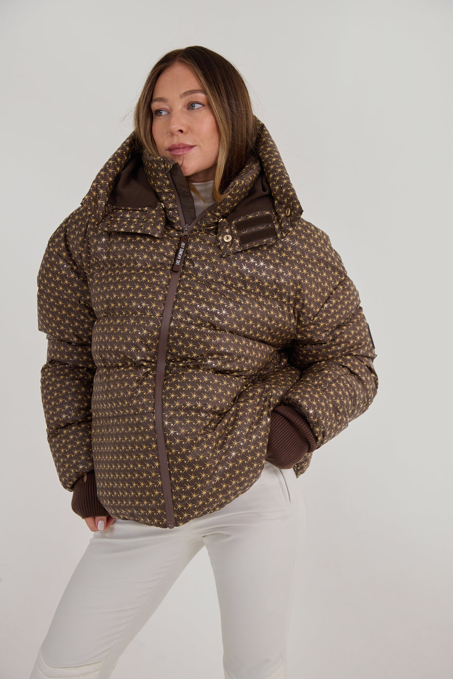 Apricity Oversized Ski Jacket - Chocolate / Gold – My Sunday Ski