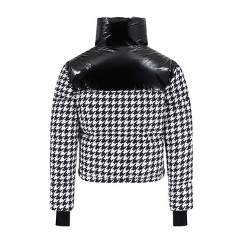 Cropped Bomber Ski Jacket – Houndstooth – My Sunday Ski